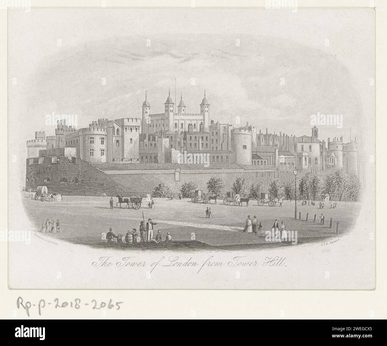 View of the Tower of London, Anonymous, 1841 - 1885 print paper etching ...