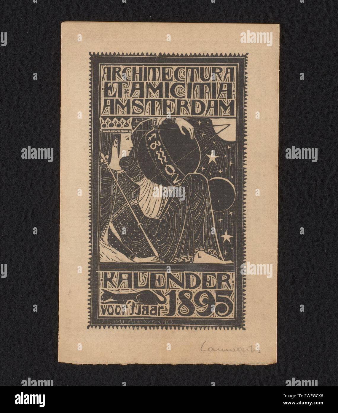 Society calendar 1895 from Architectura et Amicitia, Mathieu Lauweriks ...