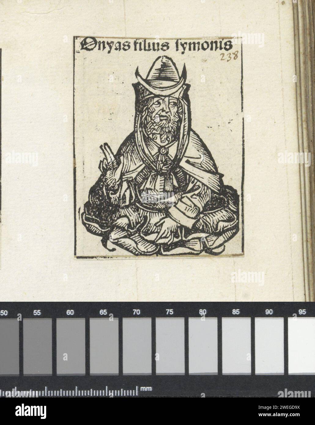 Onias II, Michel Wolgemut (workshop of), 1493 print A flower chalice ...