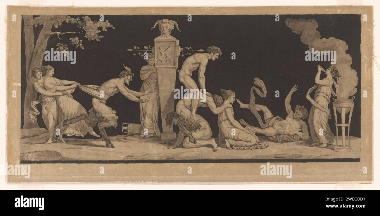 Bacchanaal, 1766 - 1806 print satin. ink etching / brush types of ...