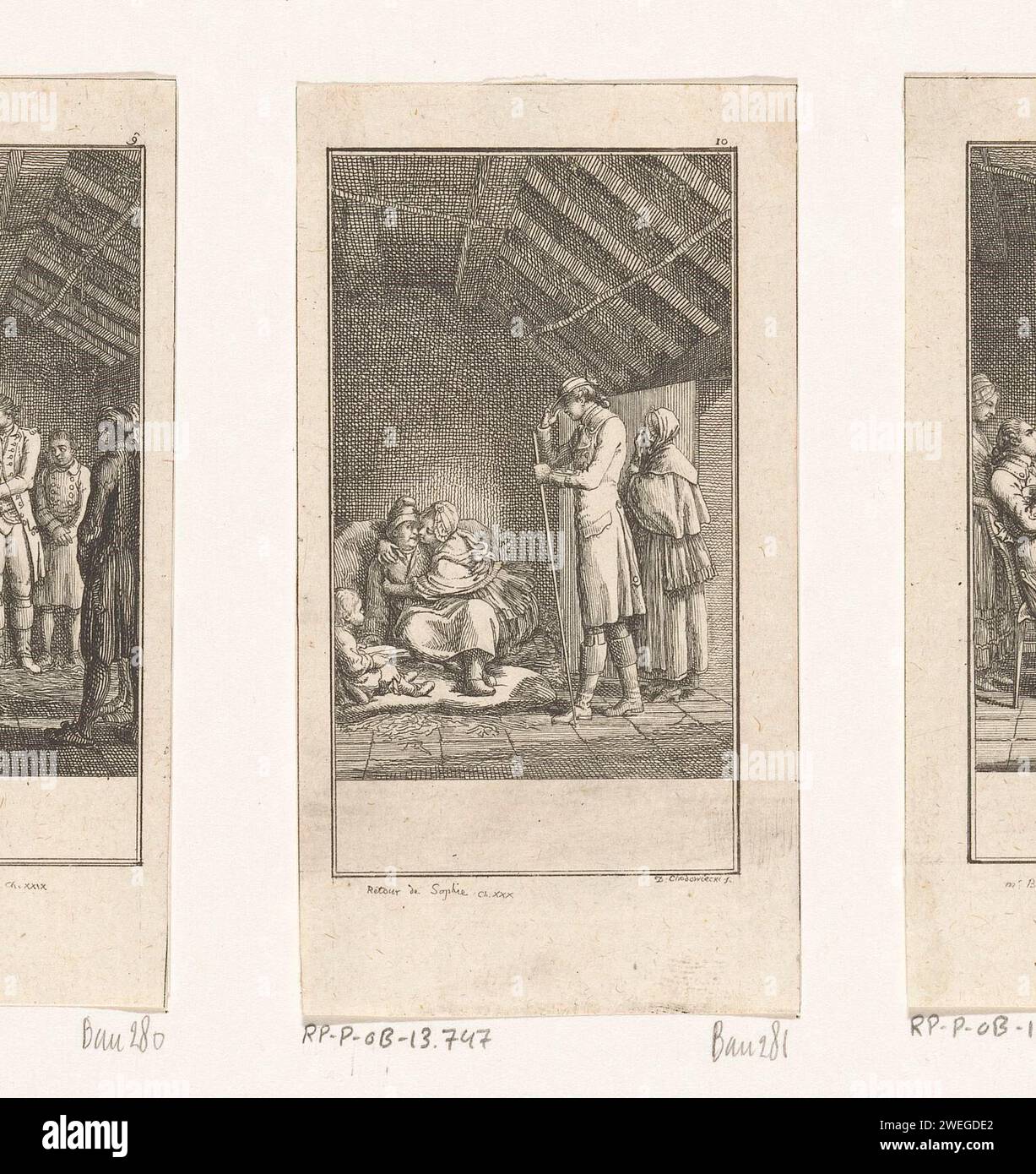Return from Sophie, Daniel Nikolaus Chodowiecki, 1776 print After being ...