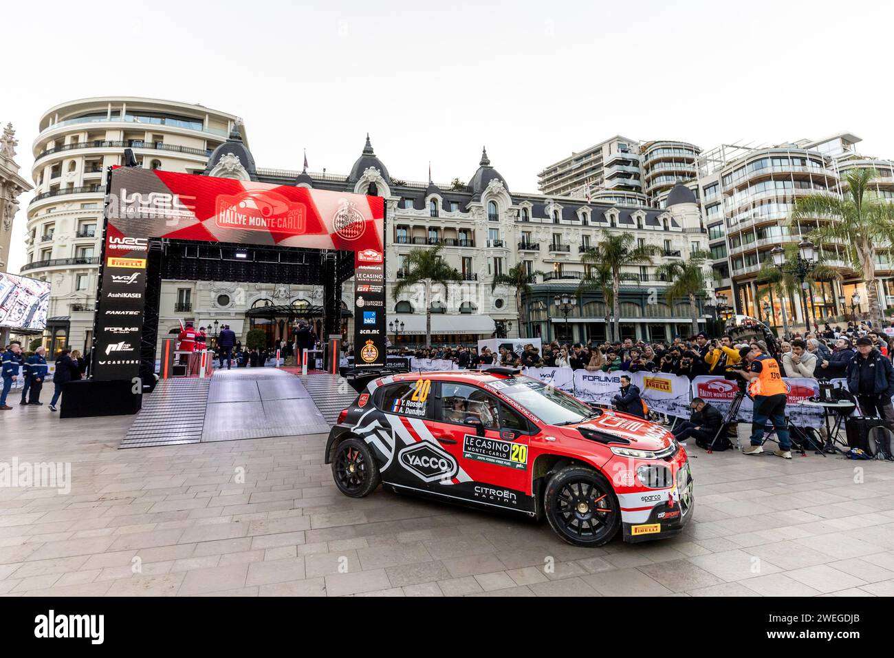 Gap, France. 25th Jan, 2024. 20 ROSSEL Yohan, DUNAND Arnaud, Citroen C3 ...