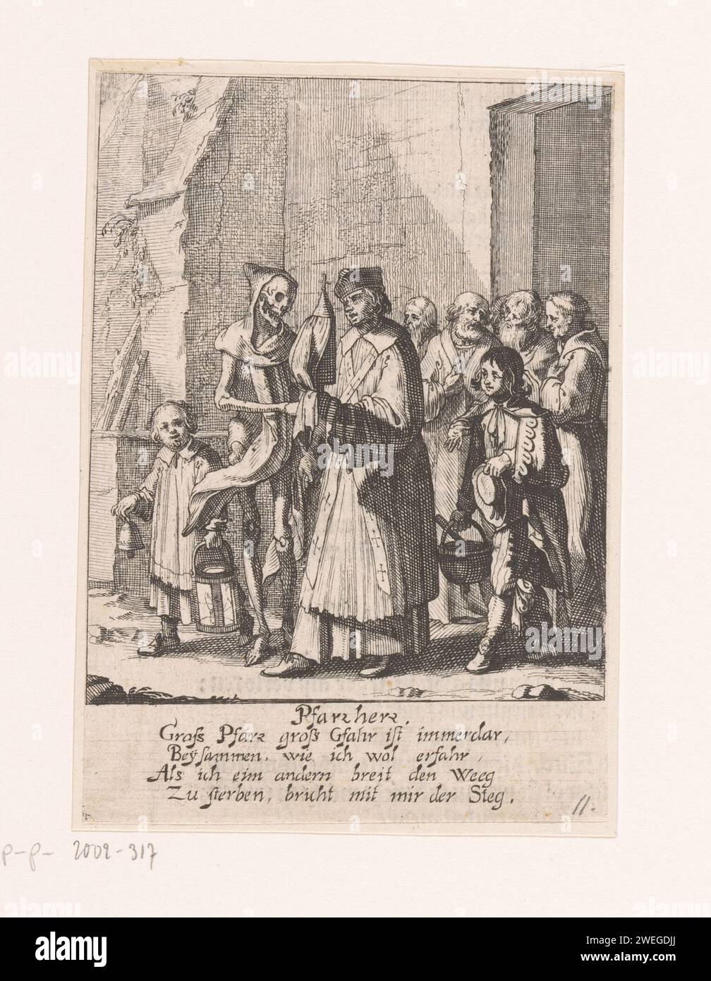 Priest and Death, Rudolph Meyer, 1650 print Priest and two altar boys ...