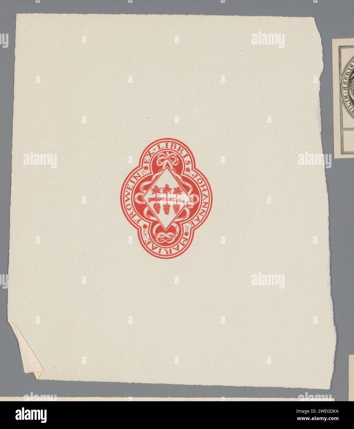 Ex Libris by Johanna Maria Frowein, Anonymous, After Eeltjo Aldegondus ...