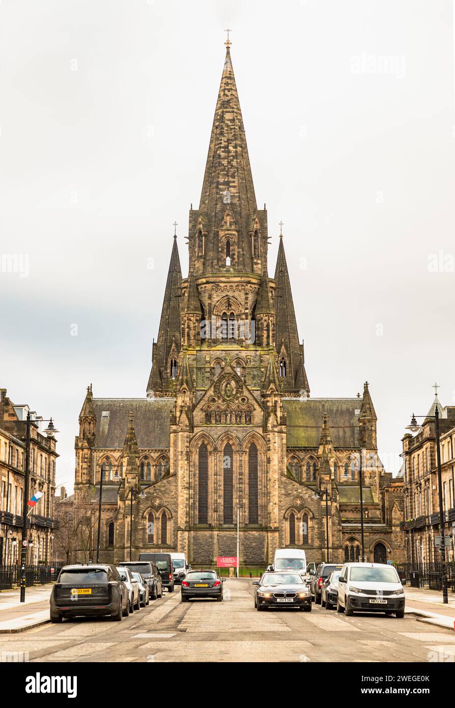 Edinburgh, Scotland - Jan 16, 2024 - Facade of St Mary's Episcopal ...