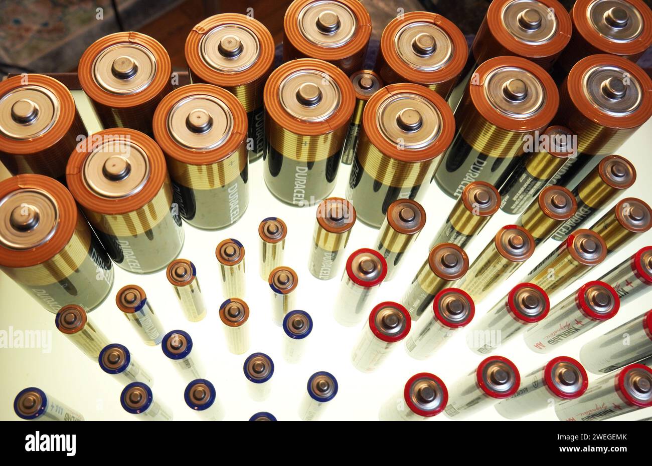 AA AAA and D cell batteries Photograph by Dennis Brack Stock Photo - Alamy