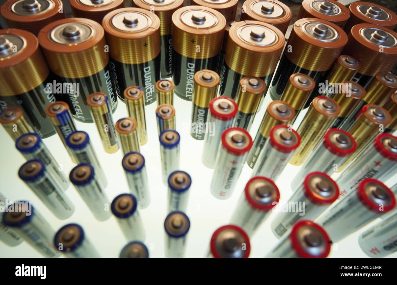 AA AAA and D cell batteries Photograph by Dennis Brack Stock Photo - Alamy