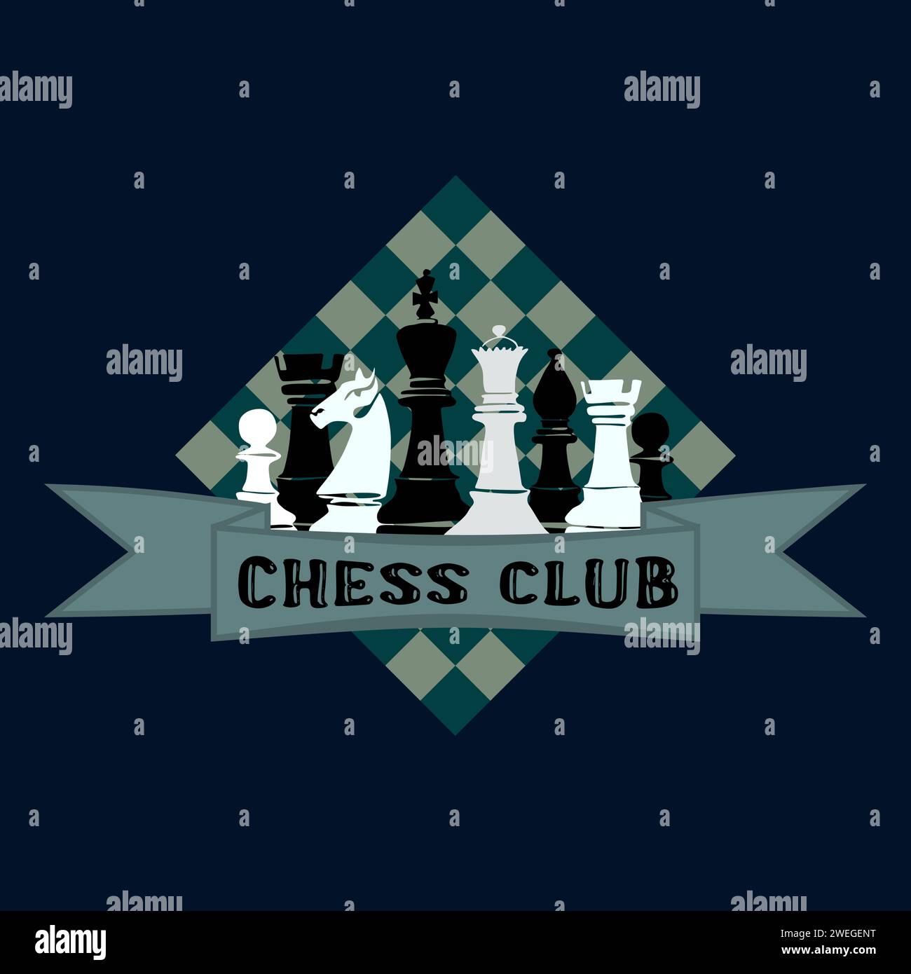 Vector illustration about chess tournament. Flyer design for chess ...