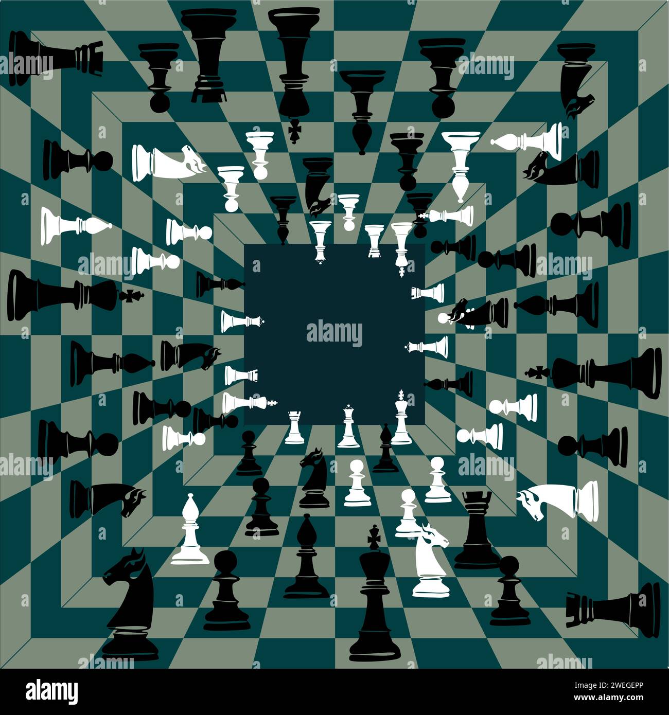 Vector illustration about chess tournament. Flyer design for chess ...