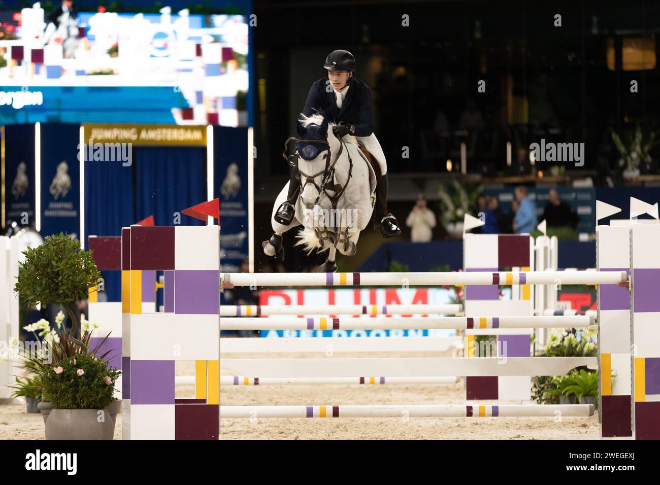 Amsterdam, Netherlands - January 25, 2024. Red Morgan from the United ...