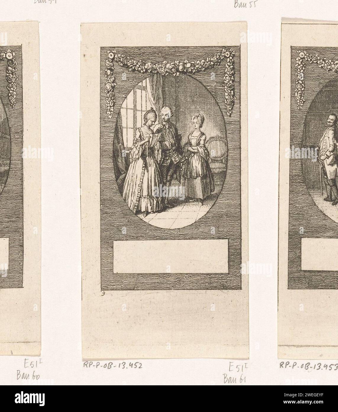 Major Tellheim lets Minna von Barnhelm read the letter from the king ...