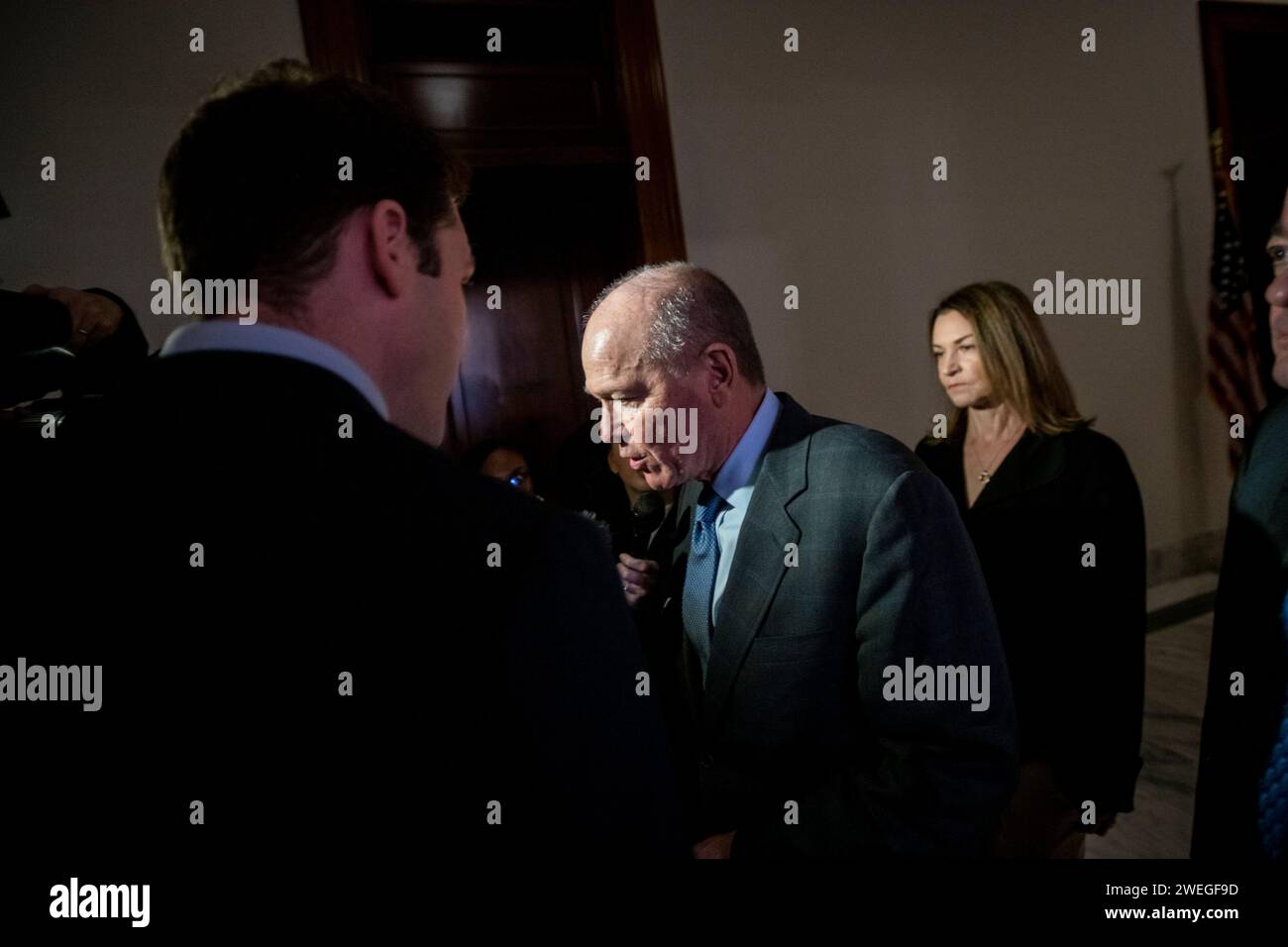 Boeing CEO Dave Calhoun arrives at the office of United States Senator ...