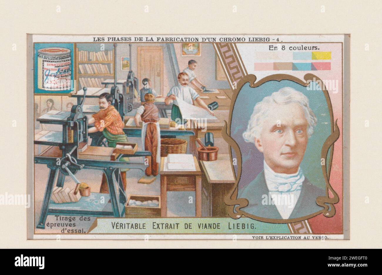 Test tests, Anonymous, c. 1906 print Printing workshop with men behind ...