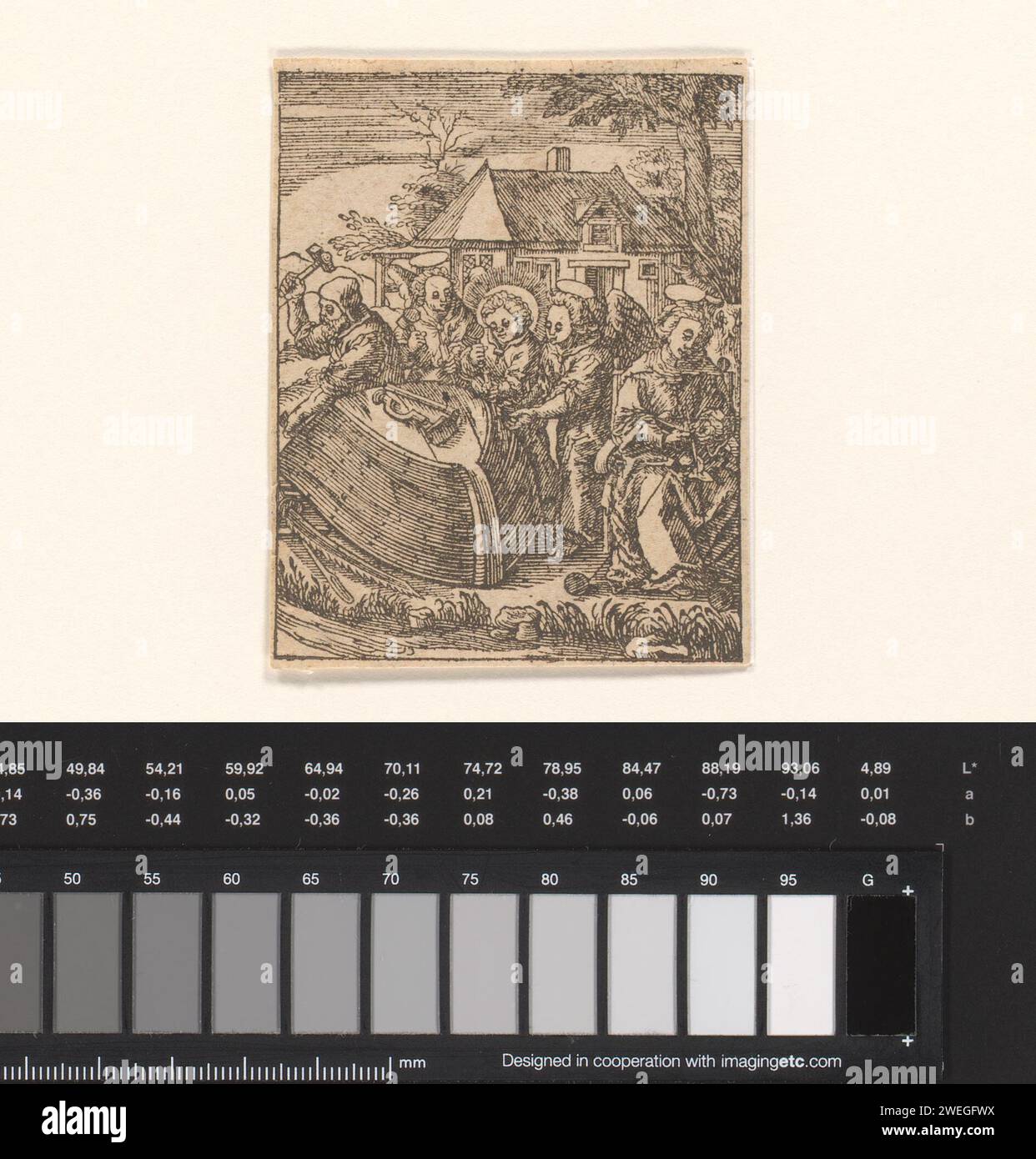 Christkind builds a ship, Christoffel van Sichem (II), After Hieronymus ...