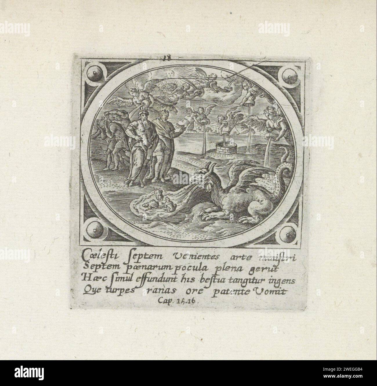 Seven pests, 1585 print Angels cast scales that cause pests. In the ...
