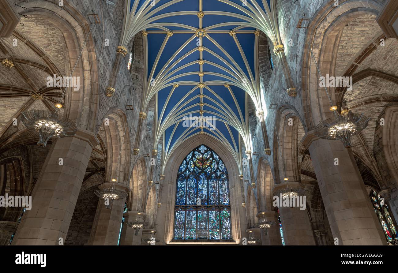 Edinburgh, Scotland - Jan 18, 2024 - Interior view of The thistle ...