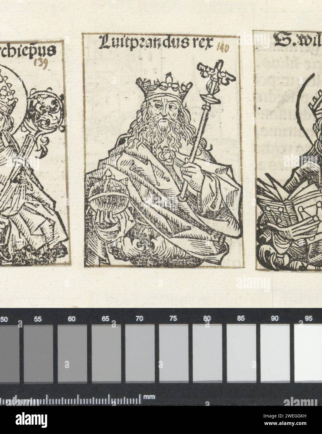 Koning Liutprand, Michel Wolgemut (workshop of), 1493 print A flower ...