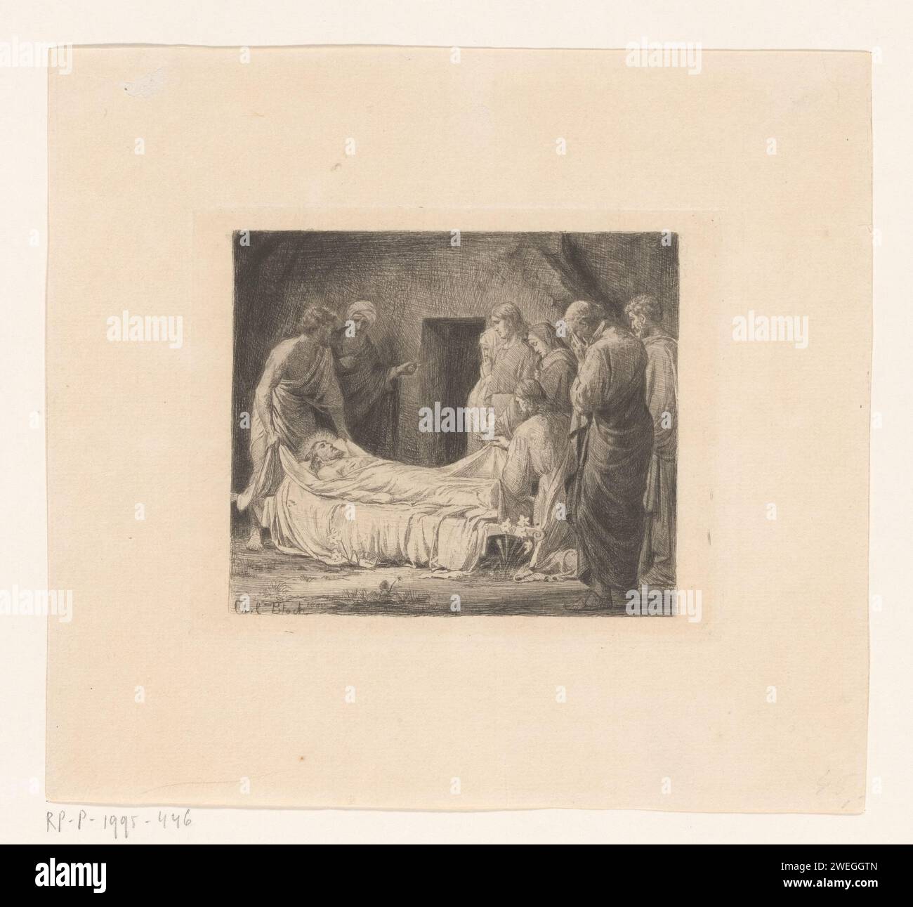 The burial of Christ, Carl Bloch, 1880 print The burial of Christ, with ...