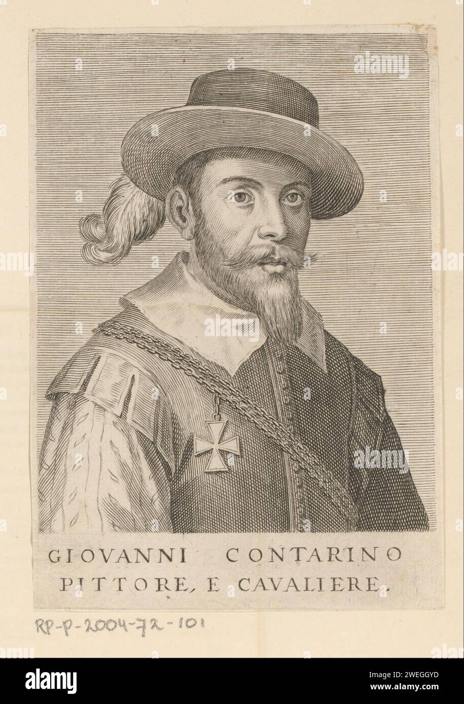 Portret Van Giovanni Contarini, 1648 print Print is part of an album ...