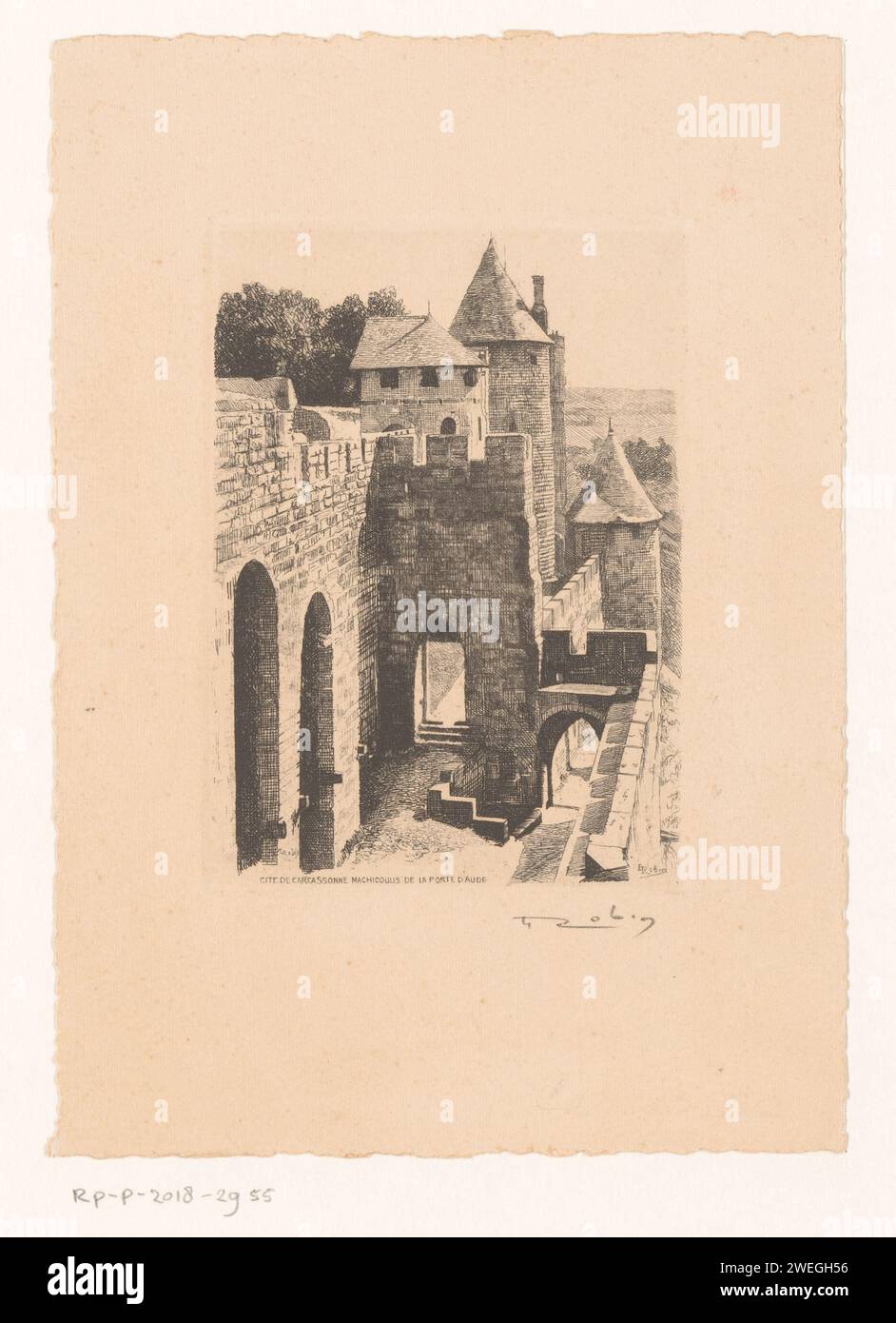 The door of Aude in Carcassonne, Léopold Robin, 1887 - 1939 print View ...