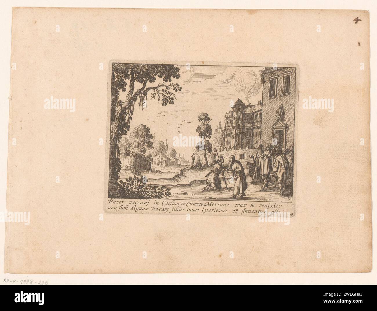 Return home of the lost son, Nicolas Cochin, 1620 - 1686 print paper ...