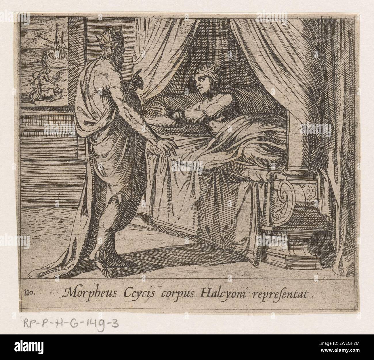 Morpheus appears as Ceyx to Alcyone, Antonio Tempesta, 1606 - 1638 ...