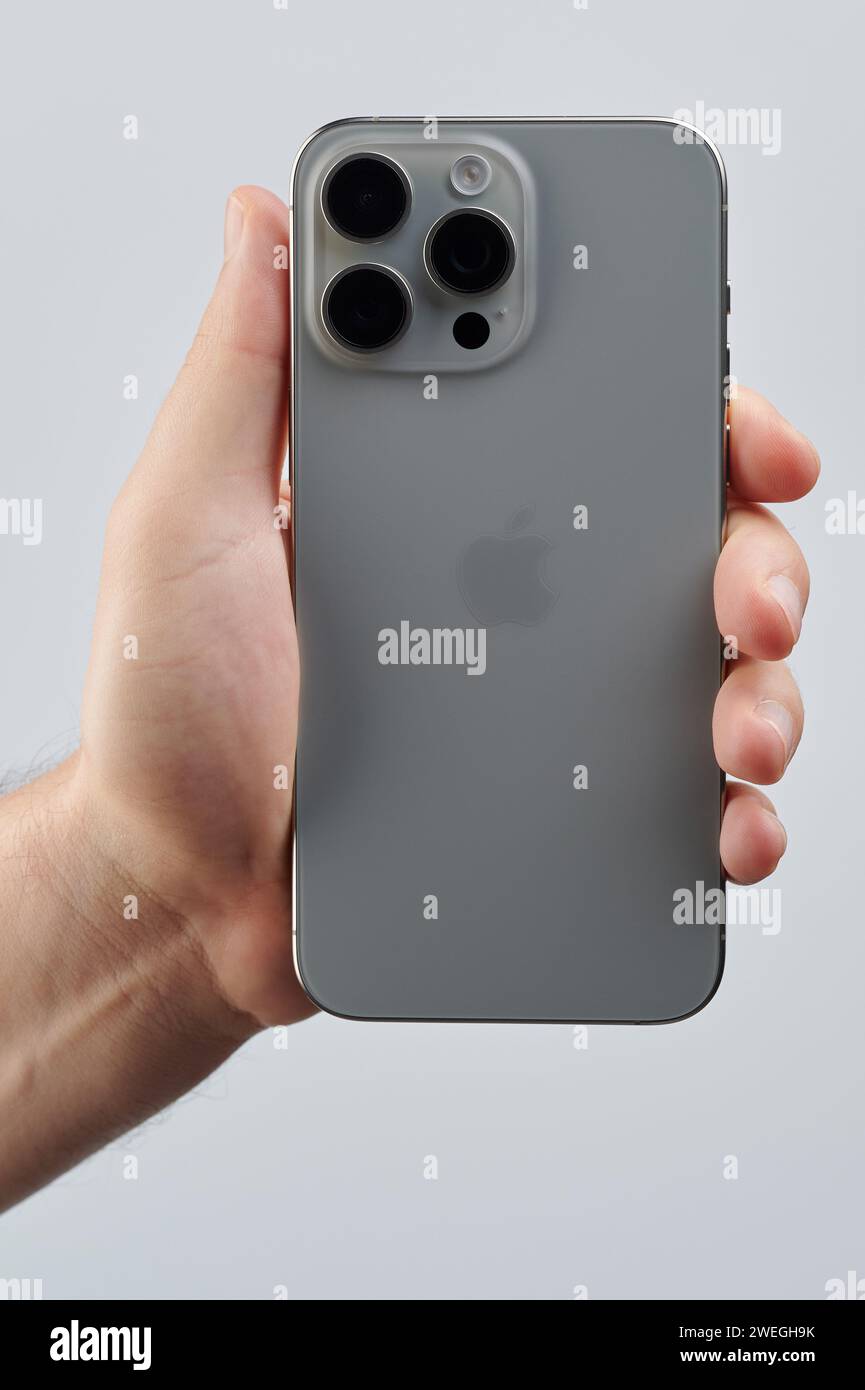 Iphone 15 pro back hi-res stock photography and images - Alamy