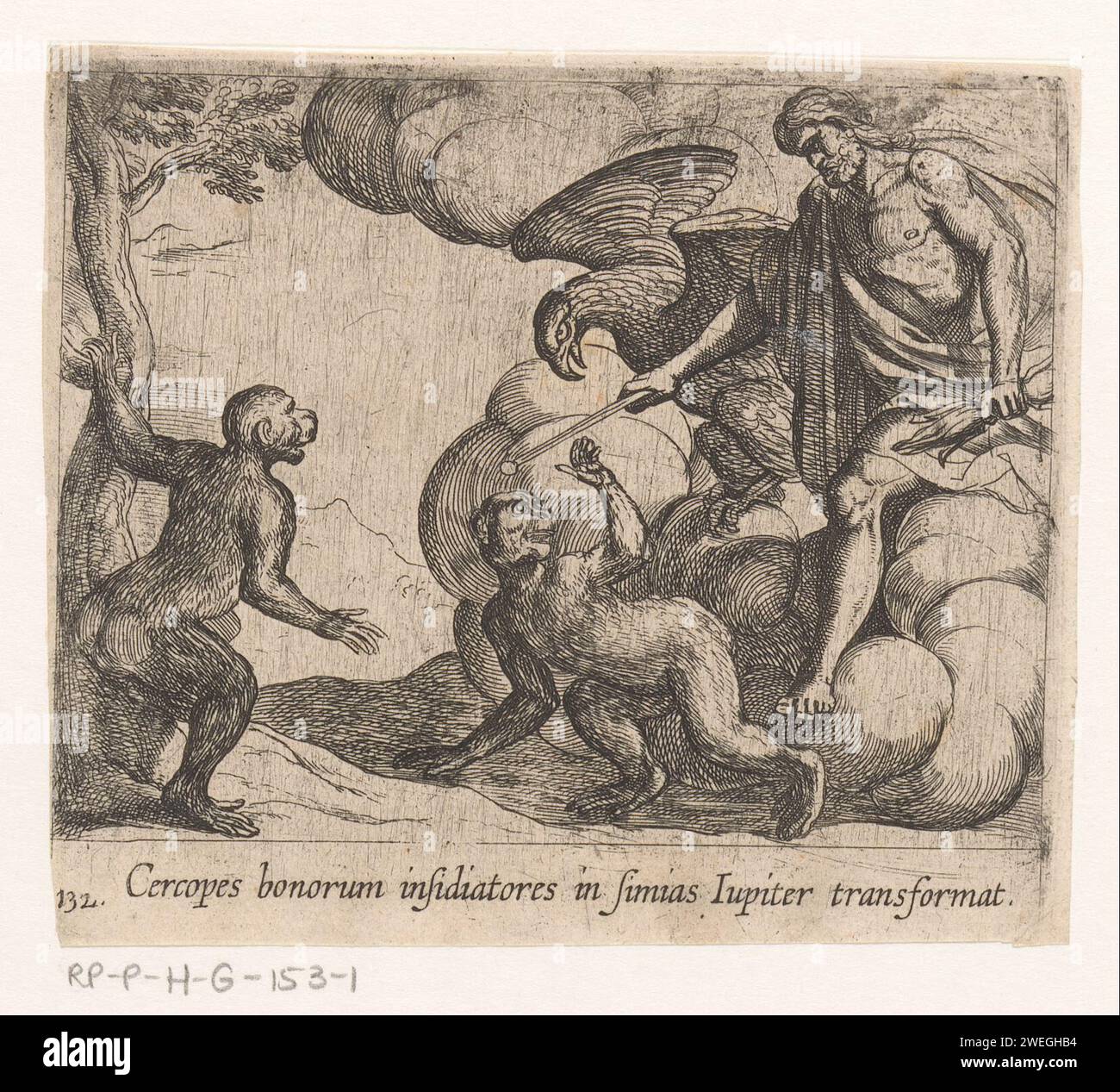 Jupiter changes the Cercopes to monkeys, Antonio Tempesta, 1606 - 1638 ...