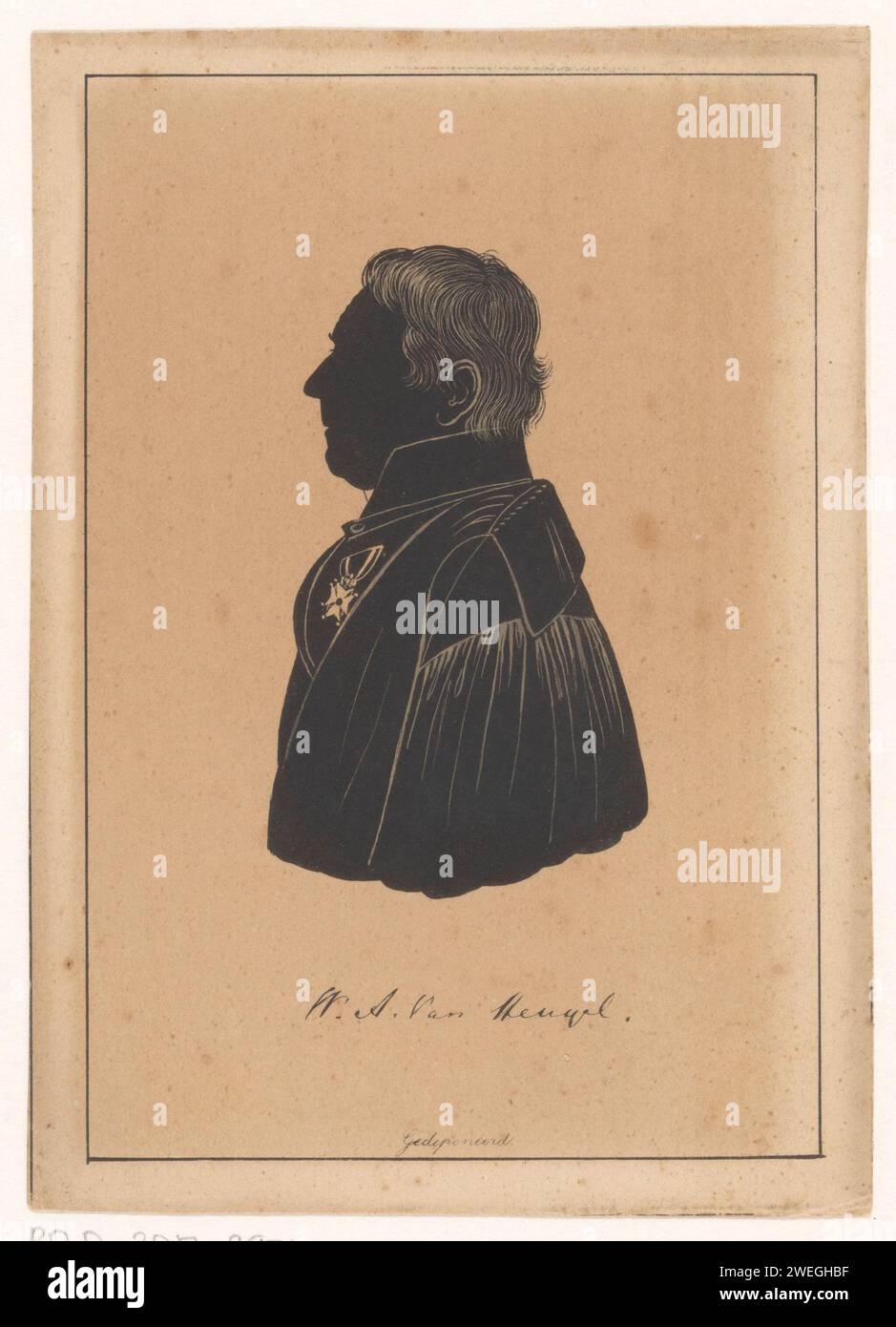Silhouette portrait of Wessel Albertus van Hengel, Pieter Barbiers (IV ...