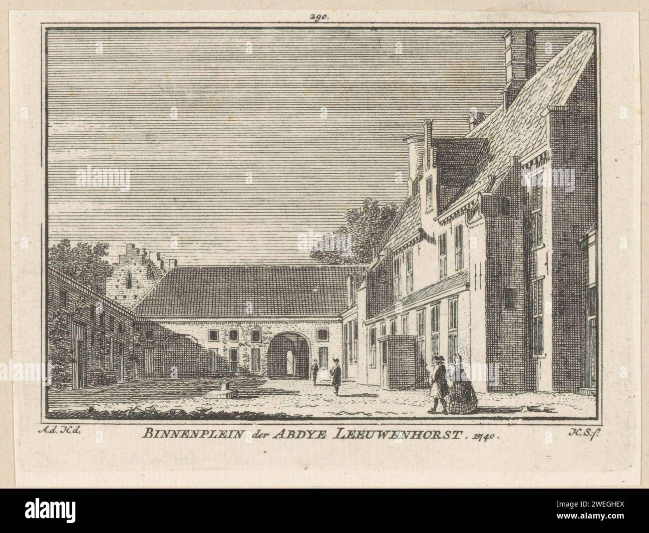 View of the Voorpoort of Leeuwenhorst Abbey, Hendrik Spilman, After ...