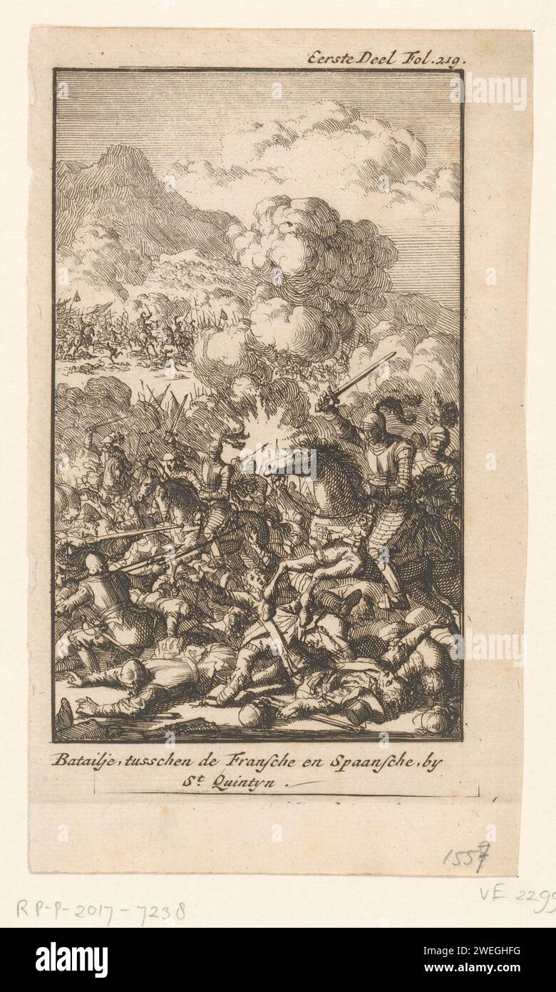 Battle of Saint-Quentin, 1557, Jan Luyken, 1699 print Battle of Saint ...