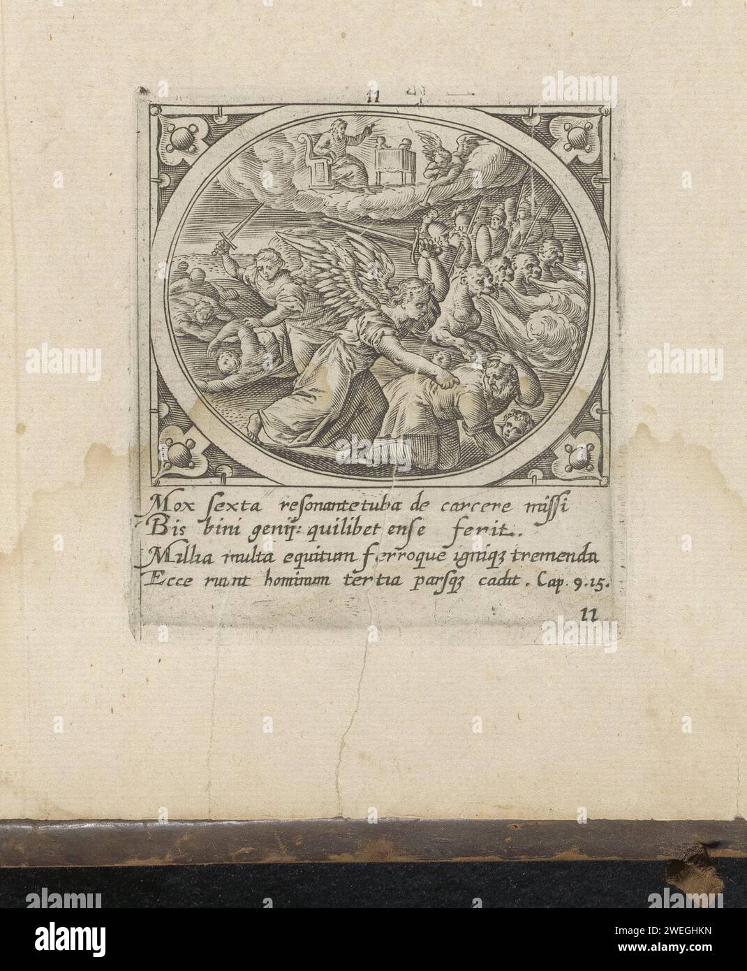 Sixth Engel blows on Bazuin, Adriaen Collaert (attributed to), after ...