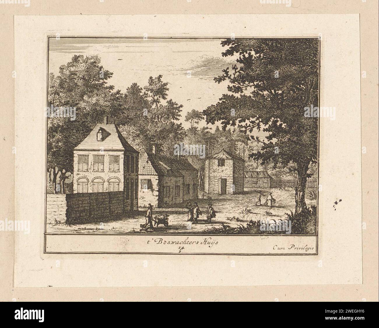 Boswachtershuis at Palace Honselaarsdijk, Abraham BLOTELING, 1695 ...