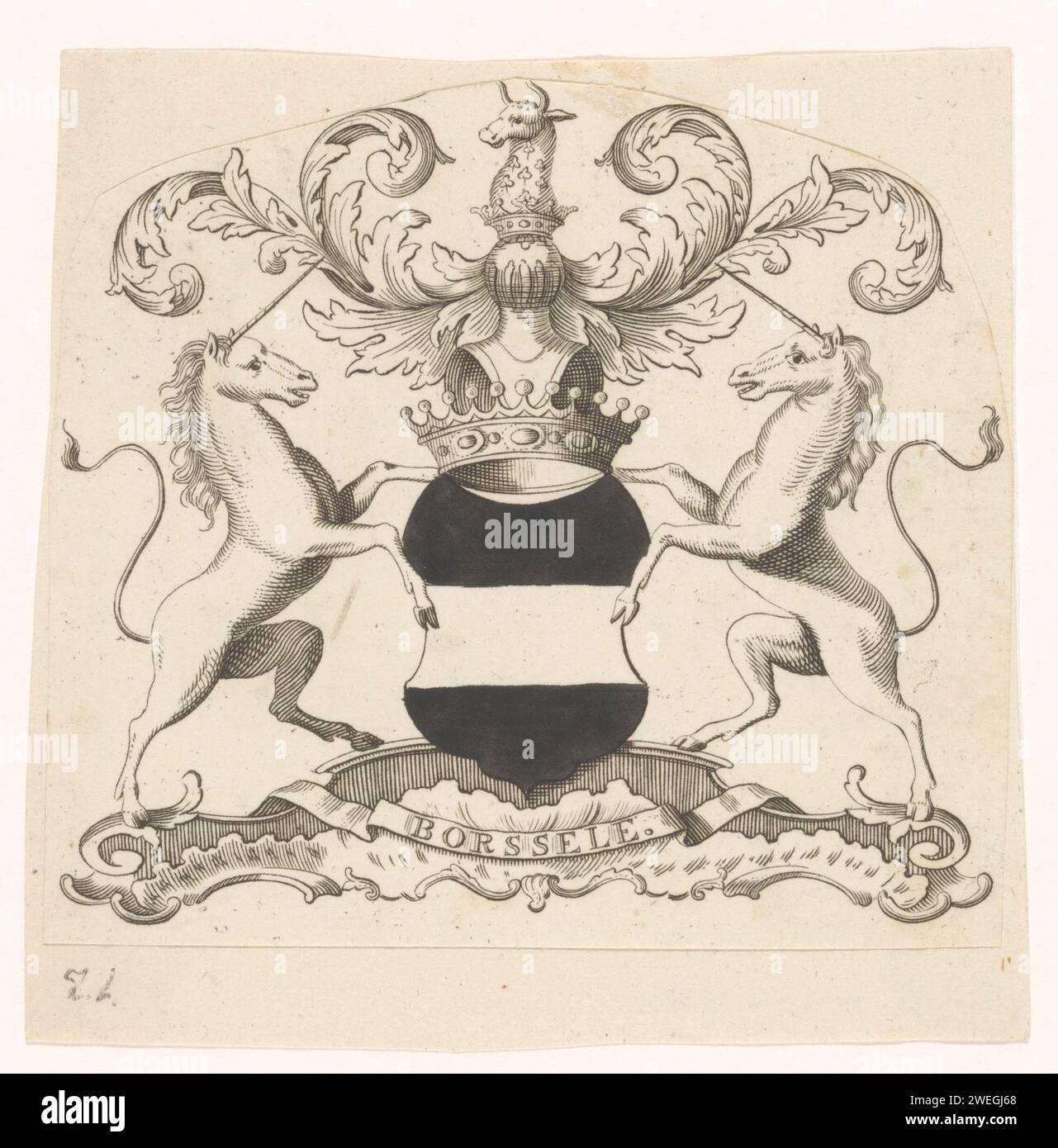 Coat of arms of Borssele, Anonymous, 1600 - 1800 print Coat of arms of ...