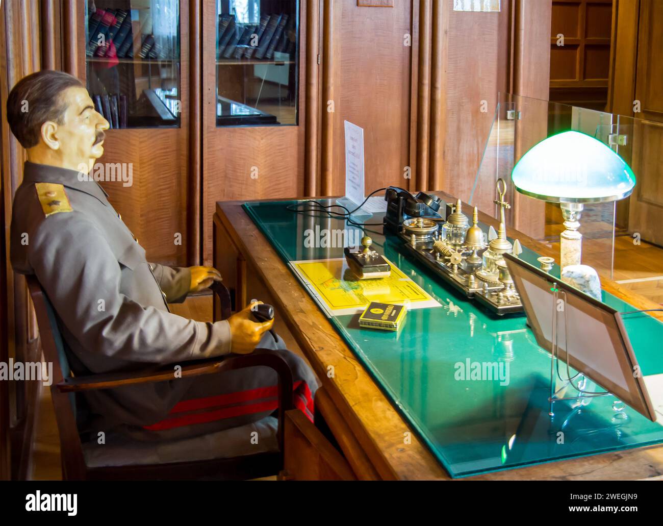 Sochi, Russia - February 12, 2023: The head of the USSR at his office ...