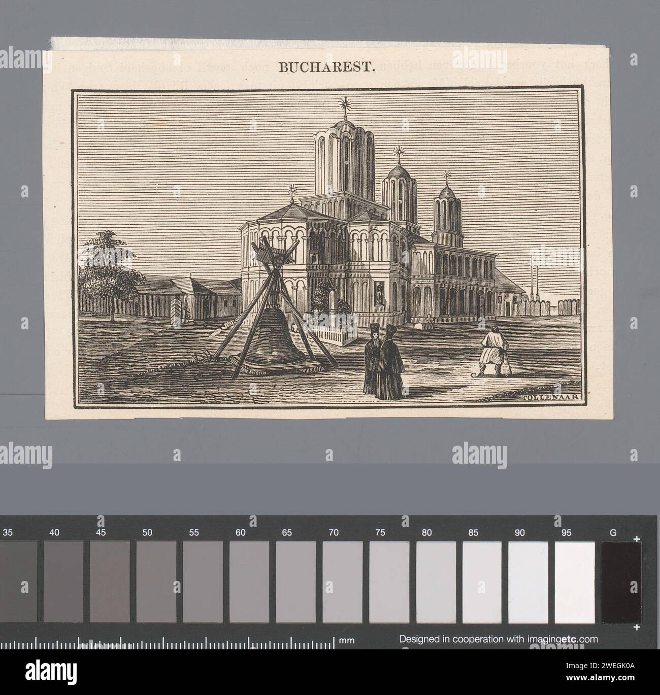 View of Bucharest, Dirk Wijbrand Tollenaar, 1845 print With Dutch text ...