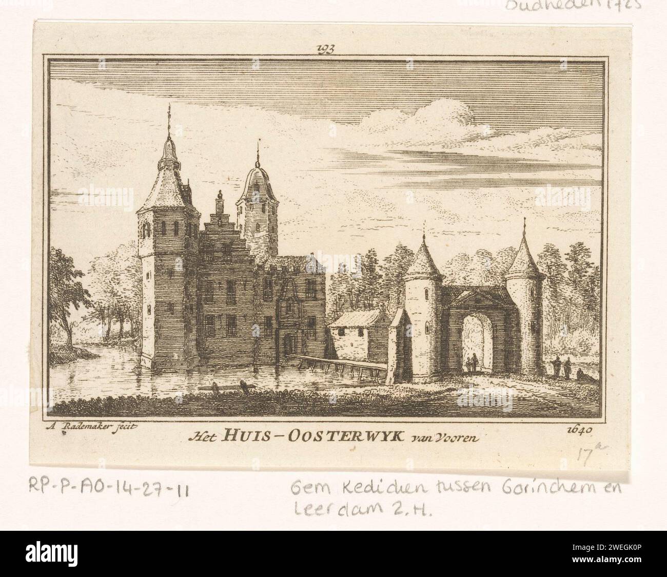 View of the Oosterwijk house, 1640, Abraham Rademaker, 1725 - 1803 ...