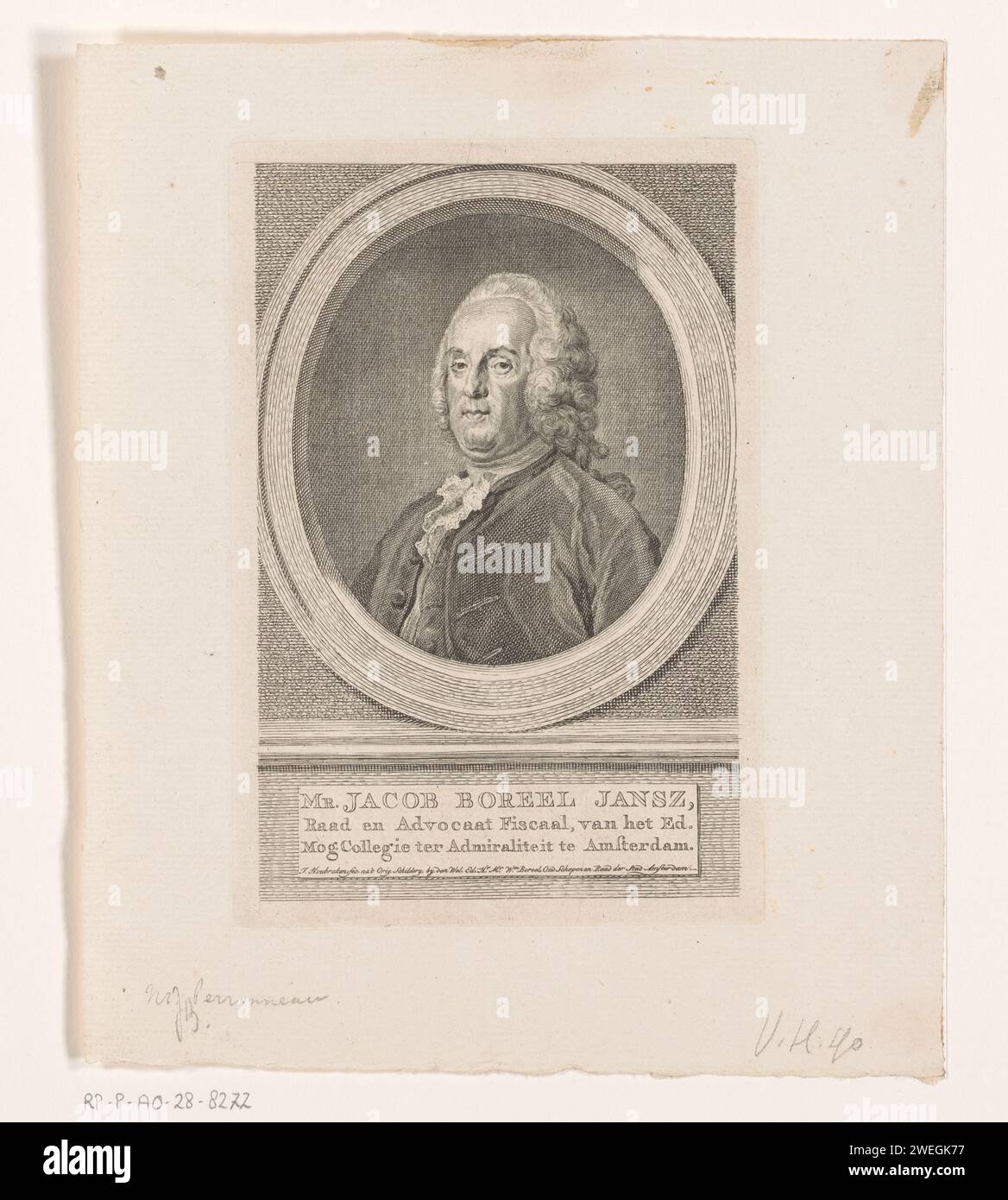 Portrait of Jacob Boreel, Jacob Houbraken, 1796 print Portrait of Jacob ...