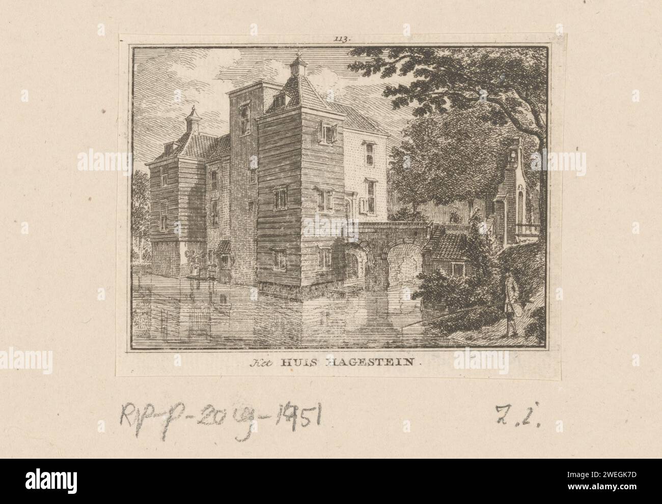 View of Huis Hagestein, Hendrik Spilman, after Jan de Beijer, 1773 ...