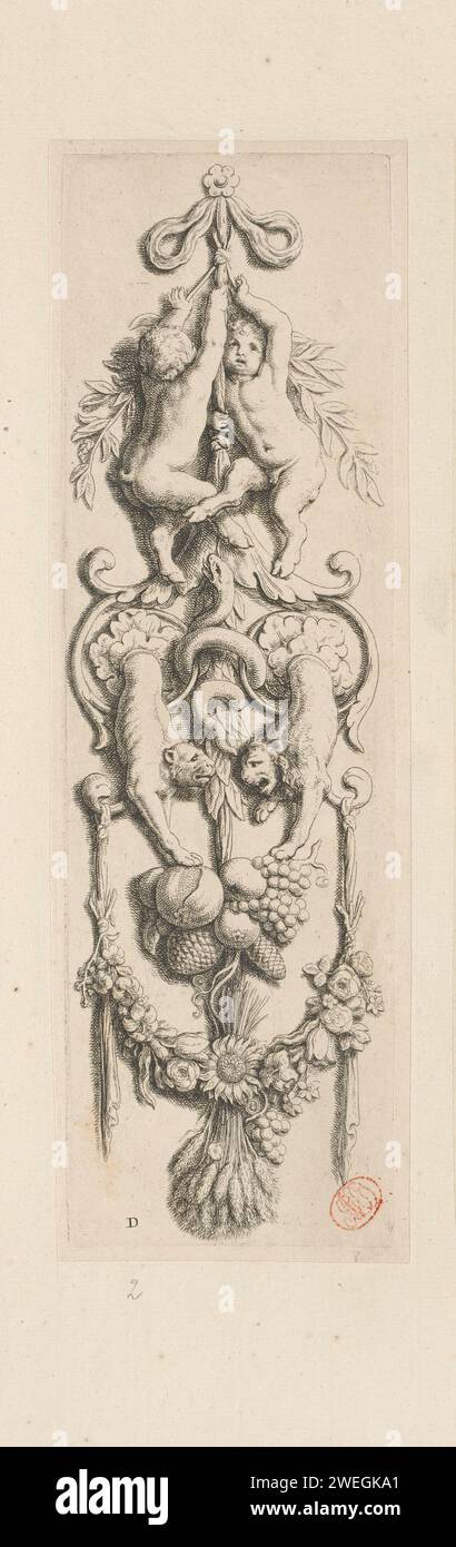 Festoen with attributes of the personification of the Earth element on ...