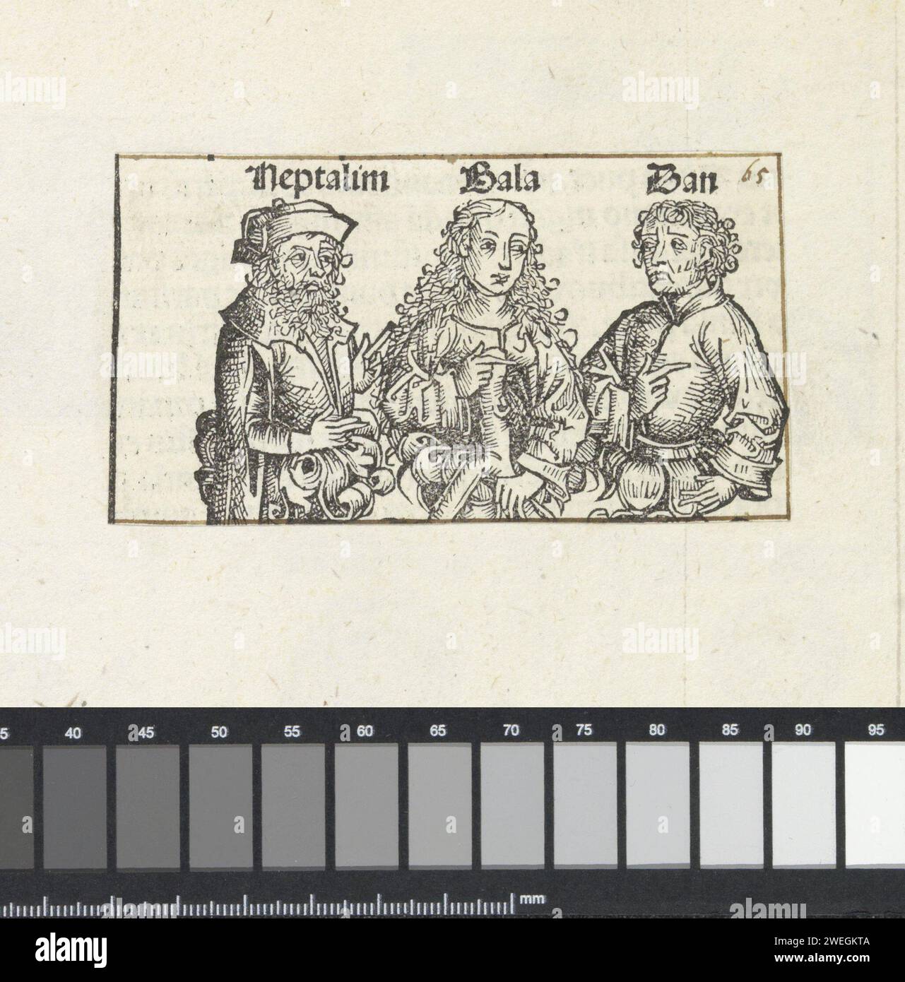 Bilha and her two sons, Michel Wolgemut (workshop of), 1493 print Three ...