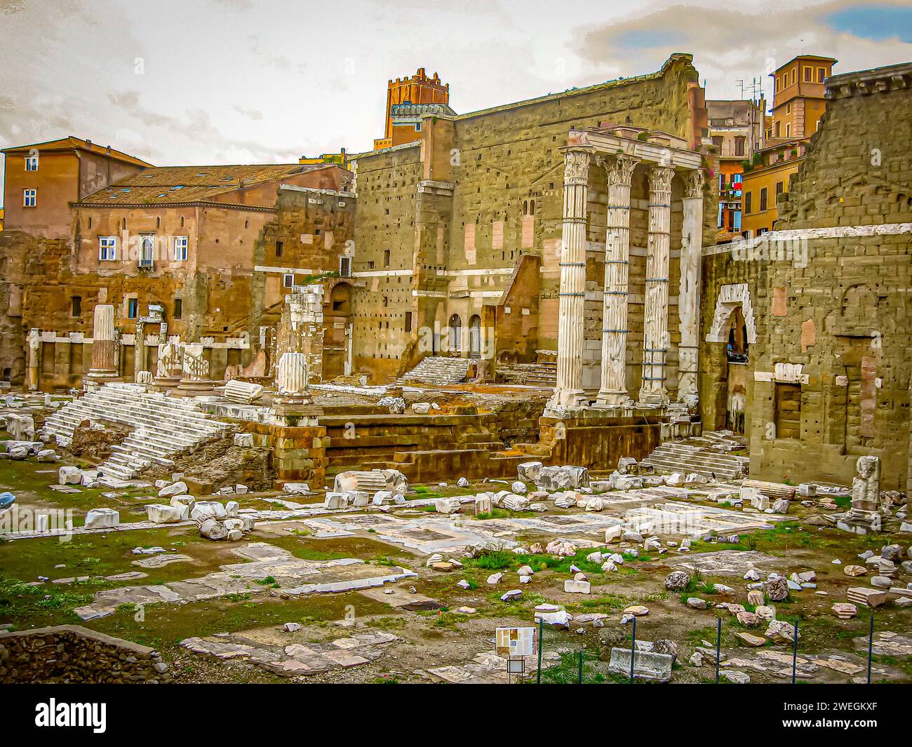 TEMPLE OF MARS THE AVENGER, ROME, ITALY Stock Photo - Alamy