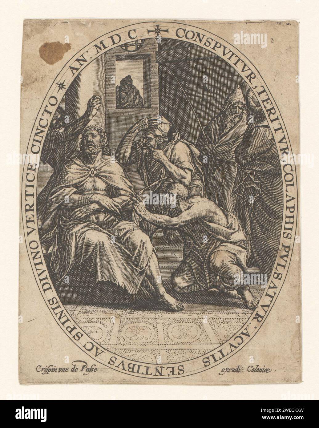 Mocking of Christ, Crispijn van de Passe (I), 1600 print paper ...