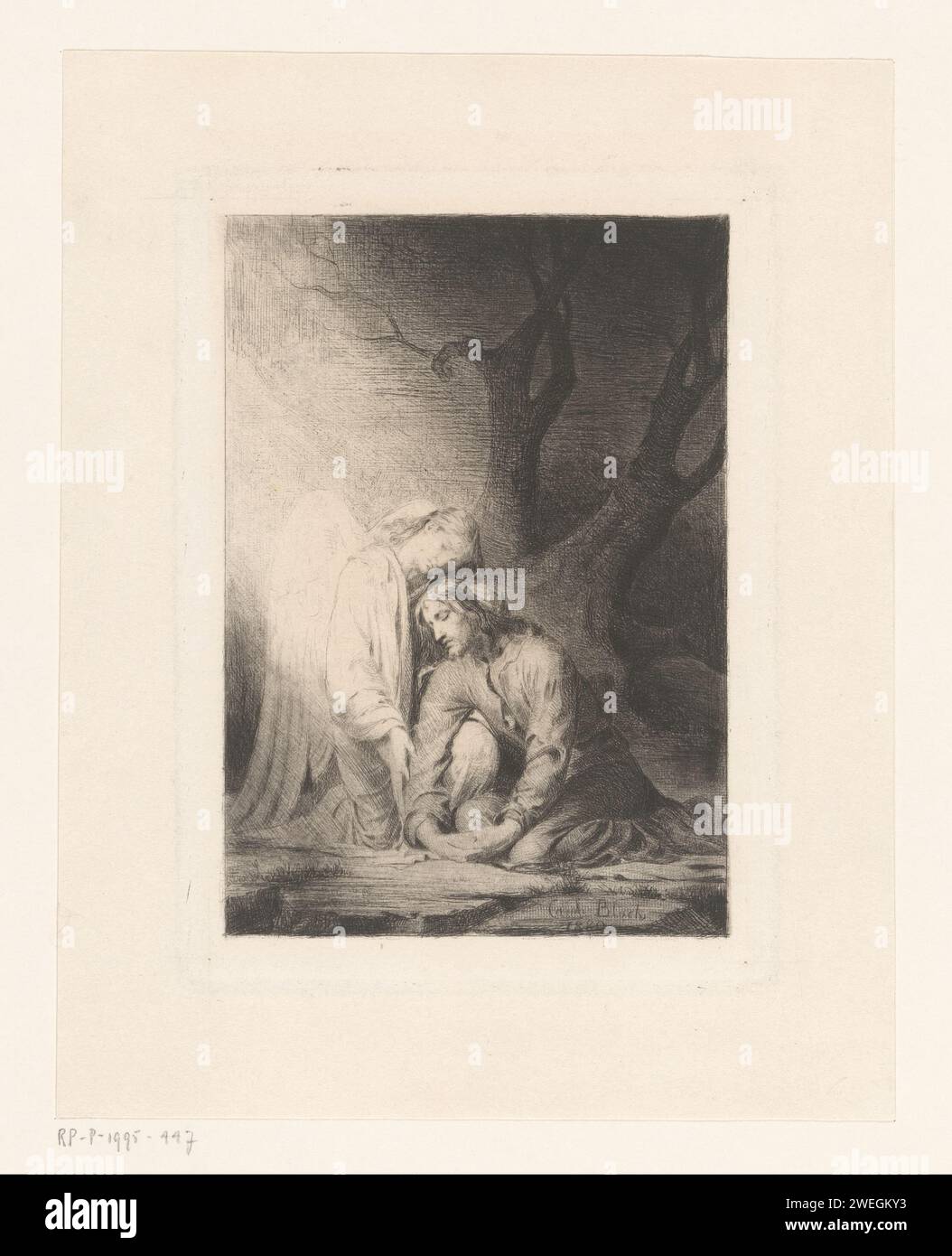 Christ comforted by an angel in the court of Getsemane, Carl Bloch ...