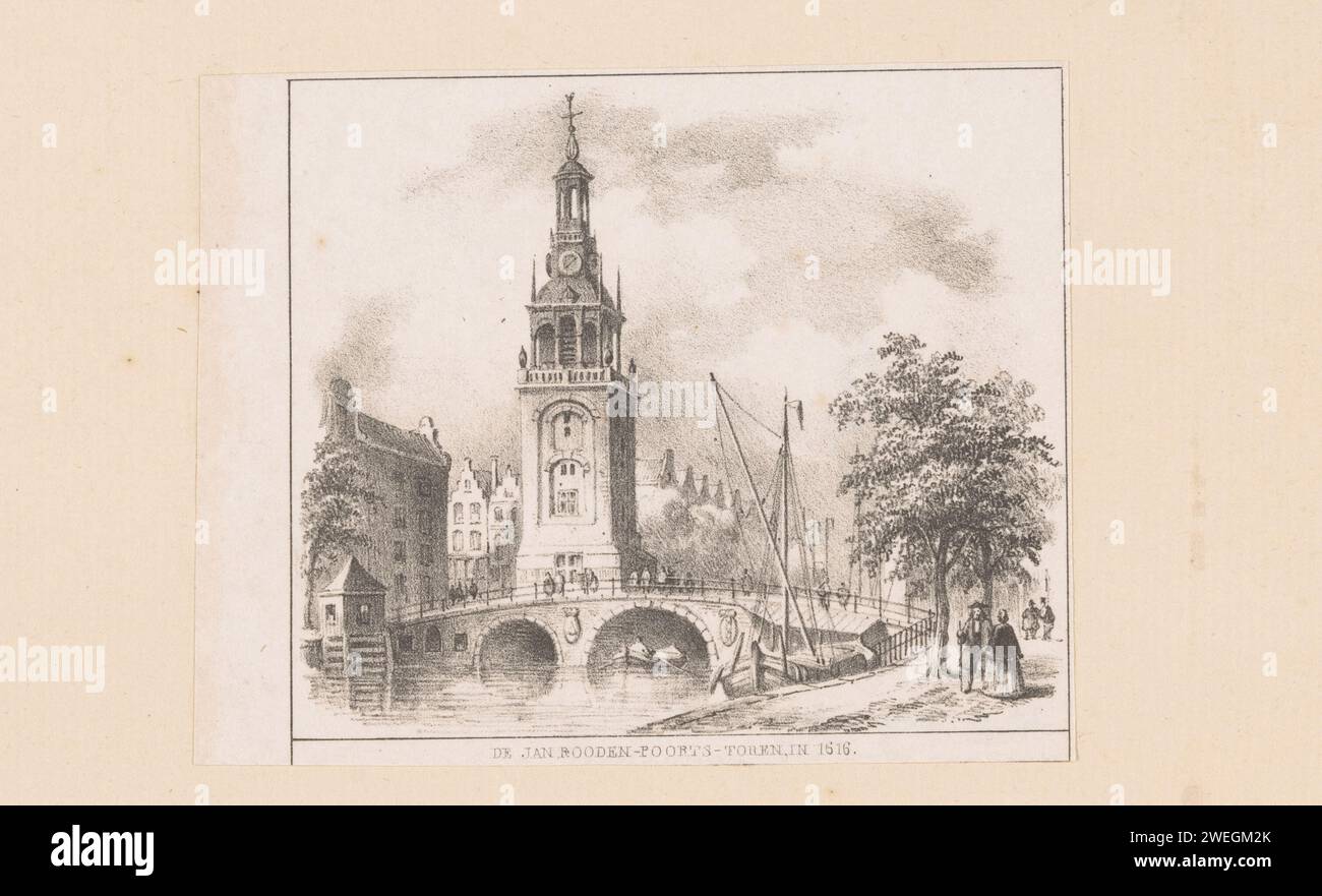 View of the Jan Roodenpoort tower in Amsterdam, Johannes Hilverdink ...