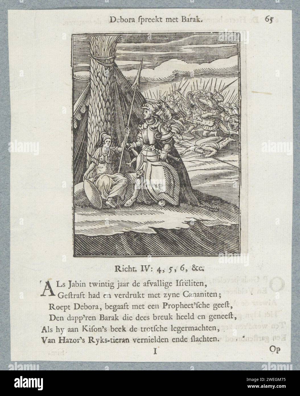 Debora in Barak, 1740 print The prophetess Debora, one of Israel's ...