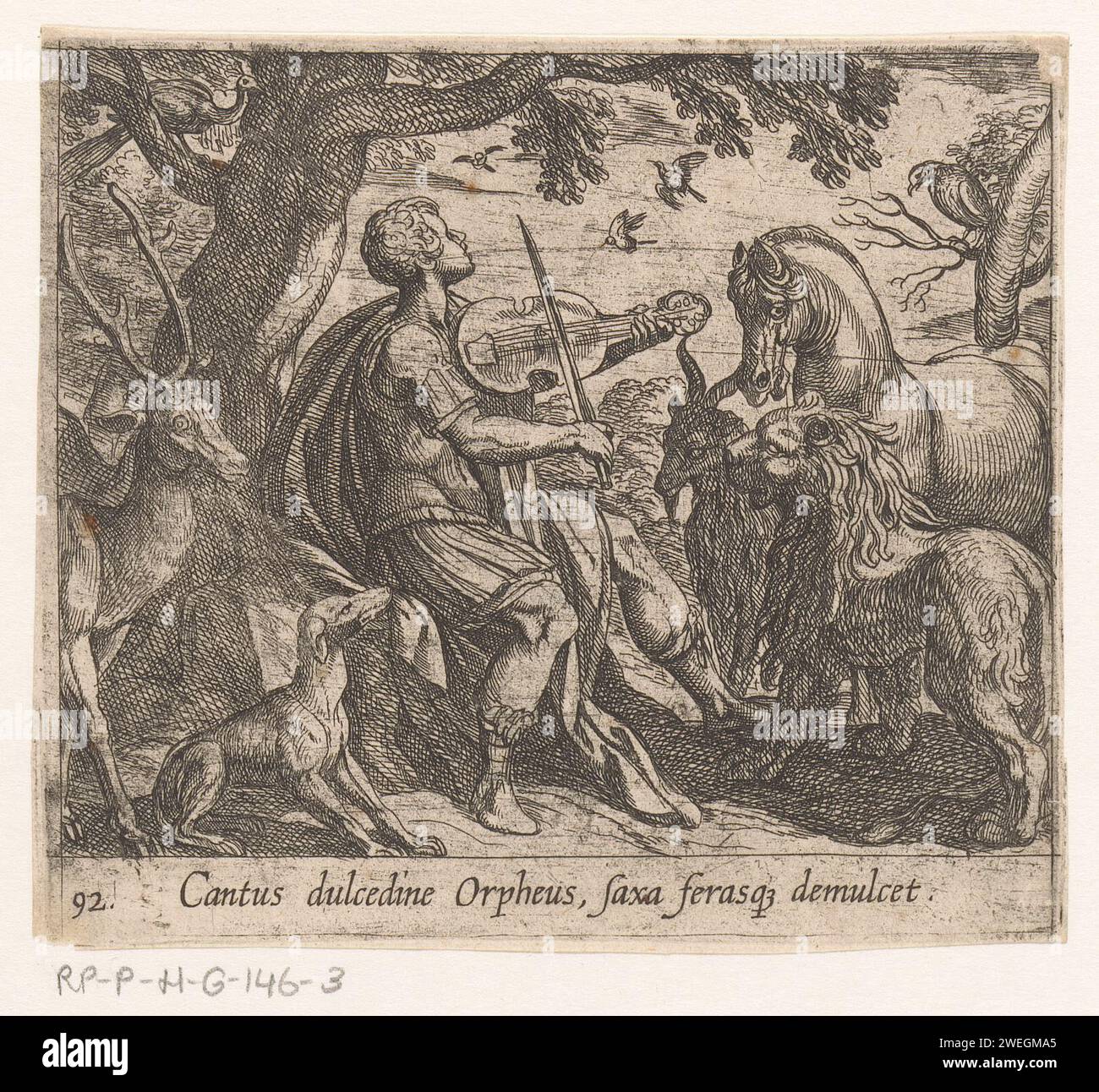 Orpheus enchants the animals with his music, Antonio Tempesta, 1606 ...