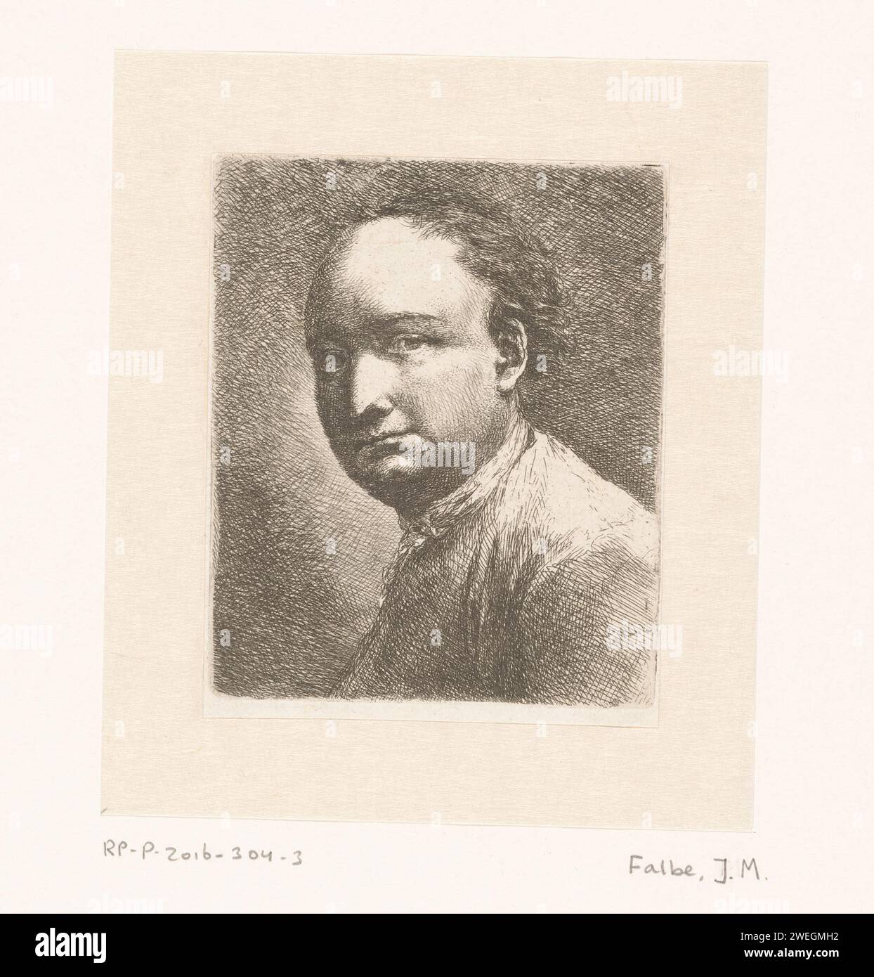 PortraT van de Schilder Johann Harper, Joachim Martin Falbe, 1750 ...