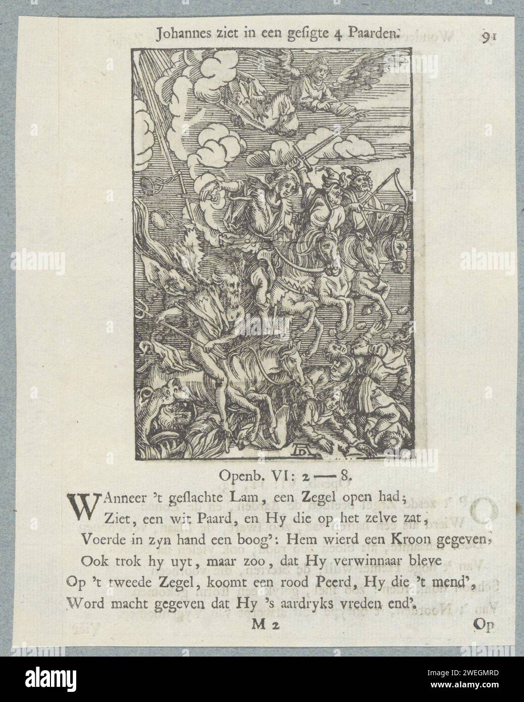 The four horsemen of the Apocalypse, 1740 print Four men on horseback ...
