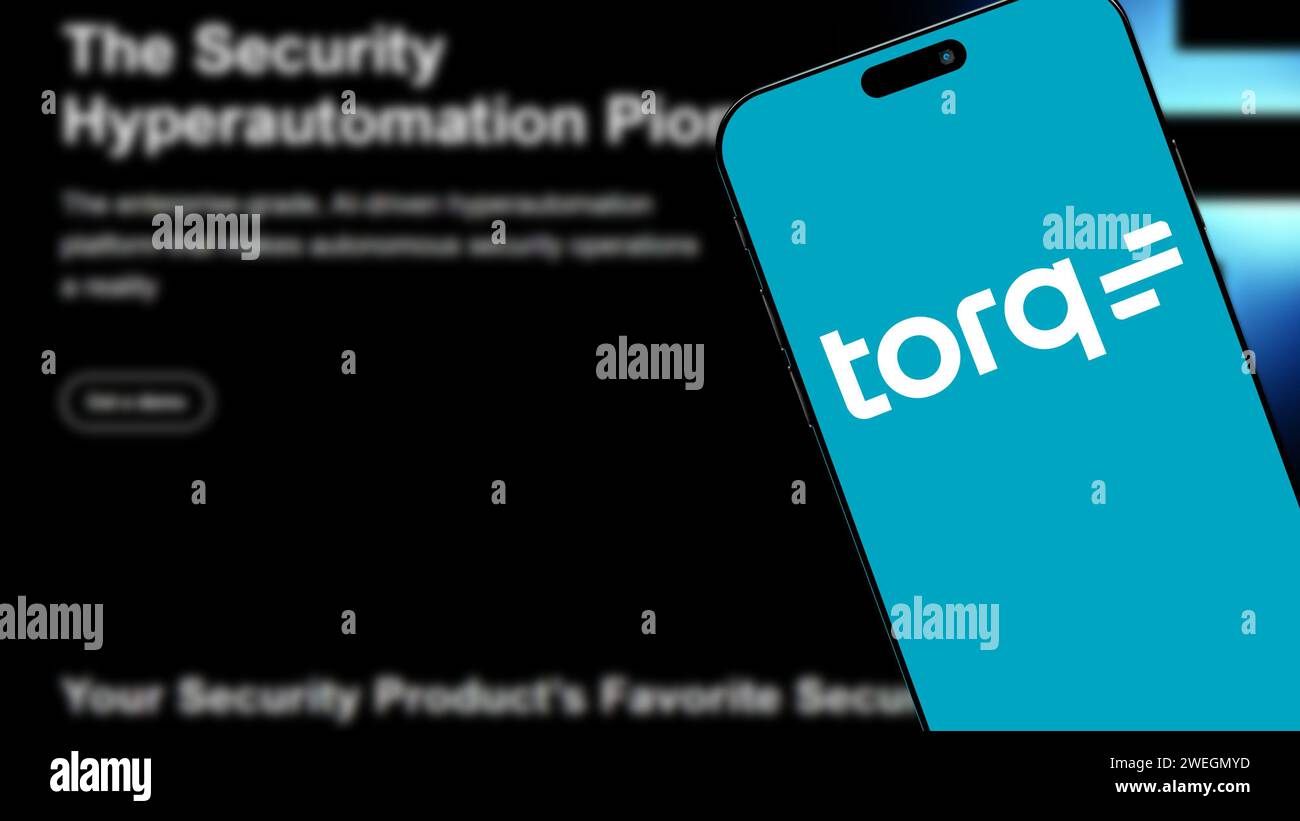 Istanbul, Turkey - 25 January 2024: Torq brand logo on smartphone ...